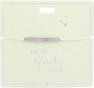 Depesche 14018.10 Armband mit Botschaft, Edelstahlplättchen, mit farbigem Band, variabel in der Länge, ideal als Geschenk für Freunde und Familie