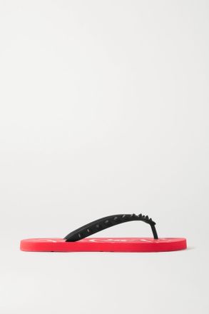 Christian Louboutin Tongs En Caoutchouc À Clous Donna - Rouge