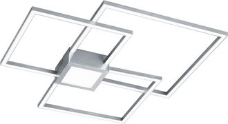 Trio Leuchten LED Deckenleuchte Hydra 676210407, Metall Nickel matt, inkl. 38 Watt LED, Switch Dimmer
