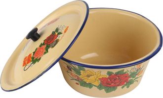 Garneck Waschbecken Emaille Retro Vorratsbecken Haushalts Emaille Becken Vintage Becken Suppenbecken Küchenbedarf Schüssel