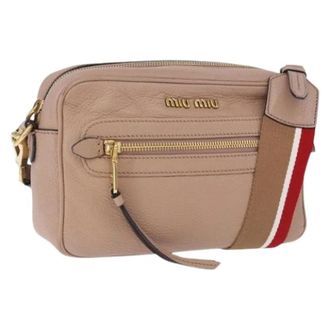Miu Miu Pre-owned Canvas schultertasche - - Pre-owned - Damen - Beige - ONE SIZE