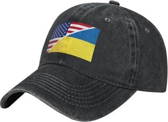Generic Casquette Trucker Drapeau Ukrainien-Am&eacute;ricain Casual Casquettes De Golf Respirante Chapeau pour Sports Festivals Entra&icirc;nements