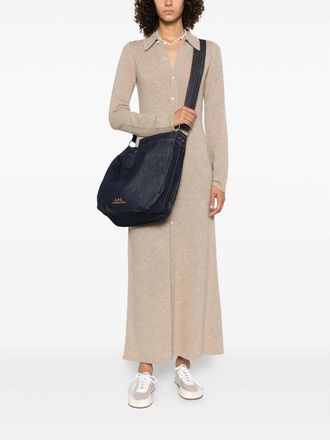A.P.C. Organic Cotton Crossbody Bag - Blue
