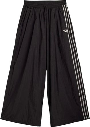 Yohji Yamamoto Homme, Pantalons, Noir, Taille: S Raw Edge 3-Stripes Wide Pants