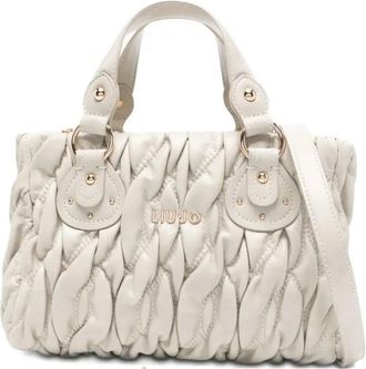Liu Jo Shopper & Totes - Quilted Gray Handbag With Gathered Design - Gr. unisize - in Beige - für Damen