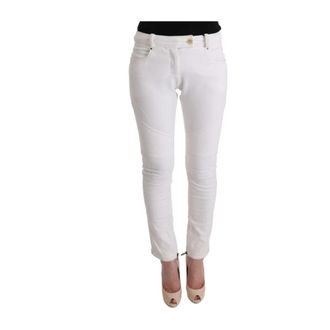 Ermanno Scervino Wei&szlig;e Slim Fit Baumwollhose - - Trousers - Damen - Wei&szlig; - XS