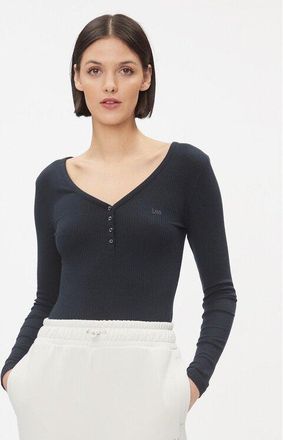 Lee Bluse 112341572 Schwarz Slim Fit