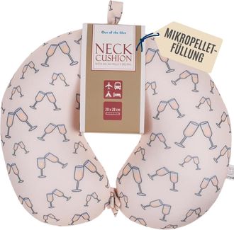 Out of the Blue Nackenkissen mit Micropellet-F&uuml;llung - kompaktes Nackenh&ouml;rnchen mit Banderole zum Aufh&auml;ngen - praktische Ma&szlig;e 30x30 cm - ergonomisches Reisekissen f&uuml;r