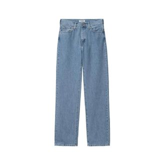 Carhartt Work in Progress High Waist Straight Leg Denim Hose - - Jeans - Damen - Blau - W25