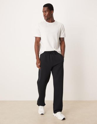 Abercrombie & Fitch YPB - Pantalon de jogging molletonn&eacute; coupe d&eacute;contract&eacute;e - Noir