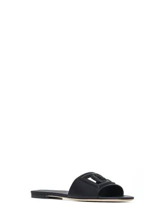 Dolce & Gabbana Womens Slides Calfskin Black Sandal