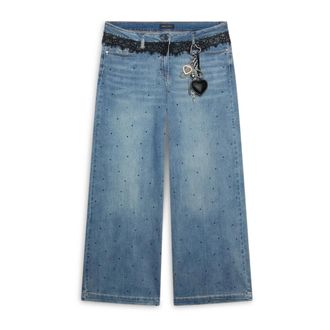 Fiorella Rubino Jeans Wide Leg mit Spitze und Charm - - Jeans - Damen - Blau - 4XL