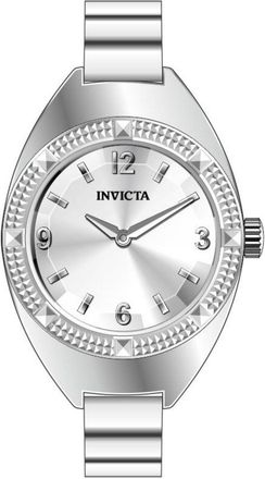 Invicta Mini Ring Uhr 50640 Damenarmbanduhr - Quartz Uhrwerk - Edelstahl mit Silbernem Zifferblatt - 20 mm