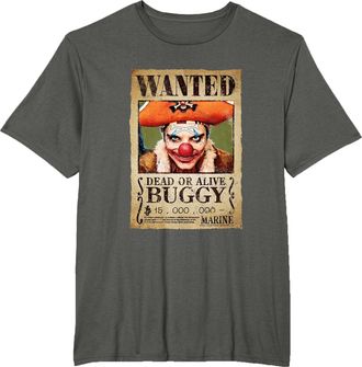 OnePiece Buggy Pirates Wanted Poster Anime Alvida Alliance T-Shirt