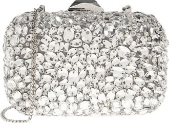 Jimmy Choo London Cloud crystal-embellished clutch bag - Silber