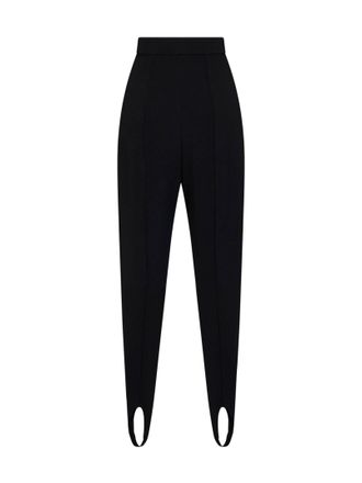 Stella McCartney Womens Trousers Stirrup Jersey Black Acetate Leggings
