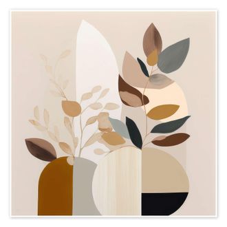 Posterlounge Nordisches Stillleben Poster von Bella Eve 100 x 100 cm Beige Wandbilder Wanddeko