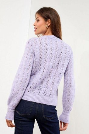 Lipsy Strickpullover Lipsy Strickpullover mit Spitzenpasse, Regular (1-tlg)