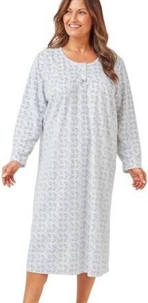 Marlon Elmina Chemise de Nuit Classique en Polaire imprim&eacute;e Douillette pour Femme