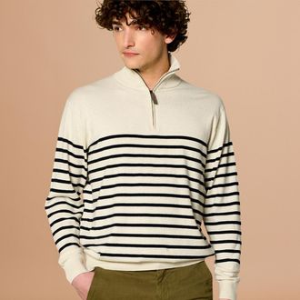 Bexley Vladiac - Pull homme ecru et marine