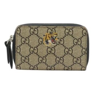 Gucci Pre-owned GG Supreme Coin Case Tiger Print - - Pre-owned - Damen - Beige - ONE SIZE