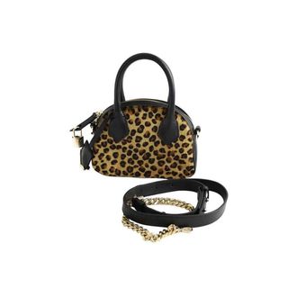 The Kooples Mini sac en cuir de veau façon poney marron