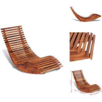 vidaXL Schaukelliege Akazienholz - Schaukelstuhl - Gartenstuhl - Holzsessel - Akazienholz M&ouml;bel - Outdoor M&ouml;bel