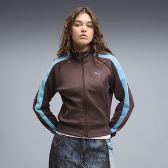 Puma Veste de surv&ecirc;tement courte T7 ALWAYS ON Femme, V&ecirc;tements, Marron, XXL