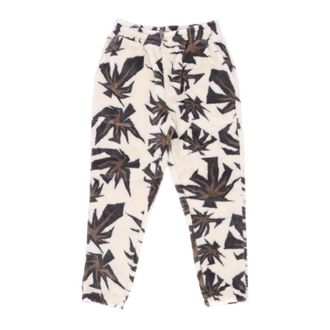HUF Bear Jacquard Sherpa Hose mit Pflanzenmotiv - - Trousers - Herren - Beige - L