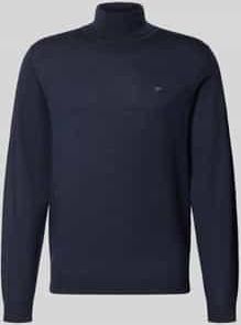 Fynch-Hatton Rollkragenpullover mit Label-Stitching