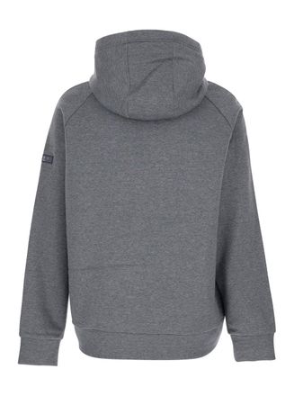 Tatras Mens Grey Sweatshirt With Hood And Logo Patch Cotton Sweatshirts Sweater