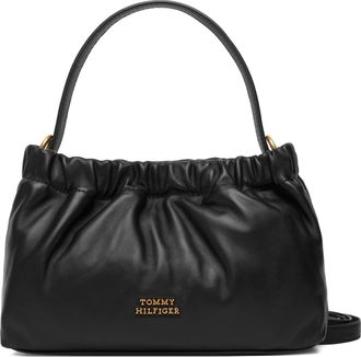 Tommy Hilfiger Handtasche Tommy Hilfiger Soft Leather Mini Crossover AW0AW18306 Schwarz