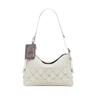 Desigual Beige Damen Handtasche mit Abnehmbarem Griff - - Bags - Damen - Wei&szlig; - ONE SIZE