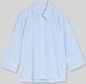 Tom Tailor Regular Fit Hemdbluse aus Lyocell-Baumwoll-Mix