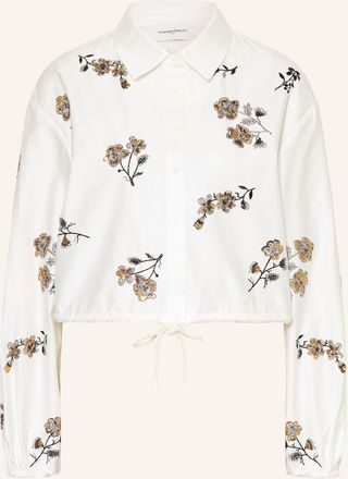 Claudie Pierlot Claudie Pierlot Hemdbluse Mit Schmucksteinen Und Pailletten weiss