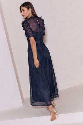 Lipsy Midikleid Lipsy Midikleid mit Puff&auml;rmel, Regular (1-tlg)