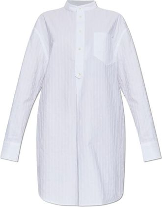 Ami Chemise en coton avec logo - Femme - Blouses et Chemises - Blanc - Taille: 40 FR