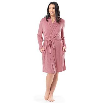Fruit Of The Loom Breathable Robe Peignoirs, Blush Antique chiné, L Femme