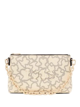 Tous sac porté épaule à fleurs - Tons neutres