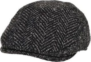 Fiebig Casquette plate &agrave; chevrons - M&eacute;lange de laine avec visi&egrave;re, anthracite, 60