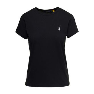 Polo Ralph Lauren Crewneck Baumwoll-T-Shirt - - Tops - Damen - Schwarzk - M