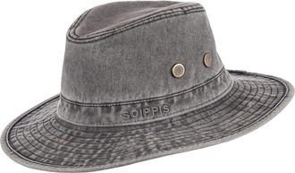 Scippis Sonora Baumwollhut, Sonnenhut, Regenhut, Anglerhut, Freizeithut (as3, Alpha, l, x_l, schwarz)