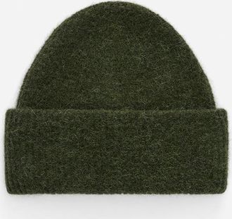 Arket Beanie Aus Alpakawolle Und Wolle -Gr&uuml;n