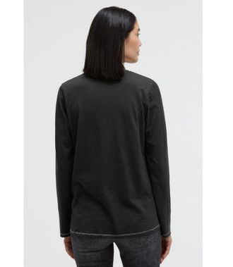 soccx Langarmshirt mit Print und Schmucksteinen