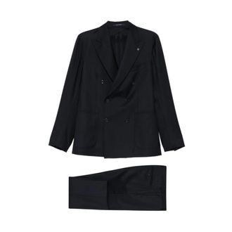 Tagliatore Montecarlo Zweireiher Anzug - - Suits - Herren - Blau - M