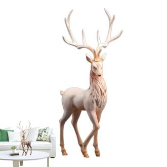 Generic Figurines de rennes de No&euml;l, d&eacute;coration de renne pour bureau - Sculpture d&eacute;corative de renne,Figurines d&eacute;lan dint&eacute;rieur de no&euml;l, Statues de renne pour