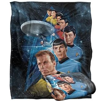 Trevco Star Trek Among The Stars Silky Touch Super Soft Throw Blanket 152 X 127 cm