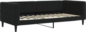 Les Tendances Lit de repos noir 90x200 velours