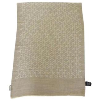 Gucci Foulard en soie Vintage Pre-owned - Femme - Pre-owned - Beige - Taille: ONE Size