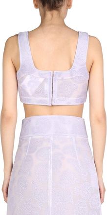 Jil Sander Embroidered Viscose Blouse - Purple